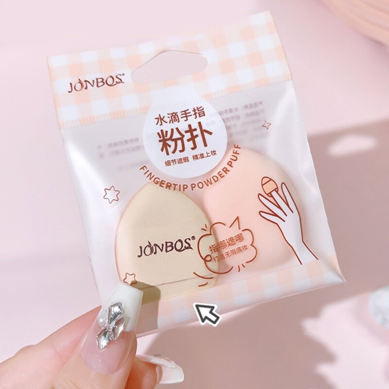 2Pcs Finger Sized Waterdrop Makeup Sponges Effortless Blending for ...