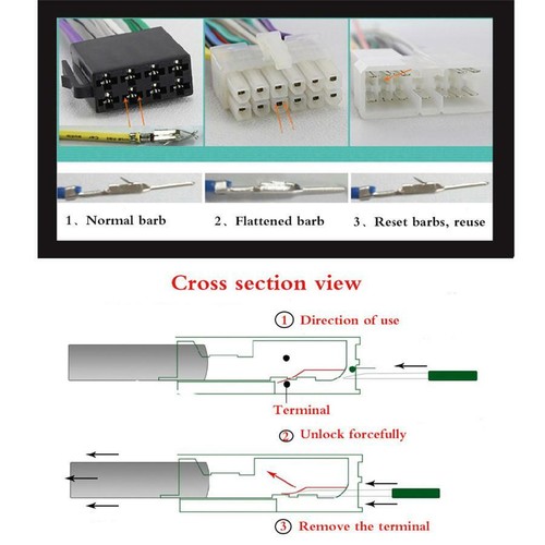 80PCS Wire Terminal Removal Tool Car Electrical Wiring Crimp Connector ...