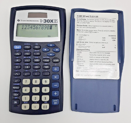 Texas Instrument TI-30X IIS Scientific Calculator TI-30XIIS Solar with ...