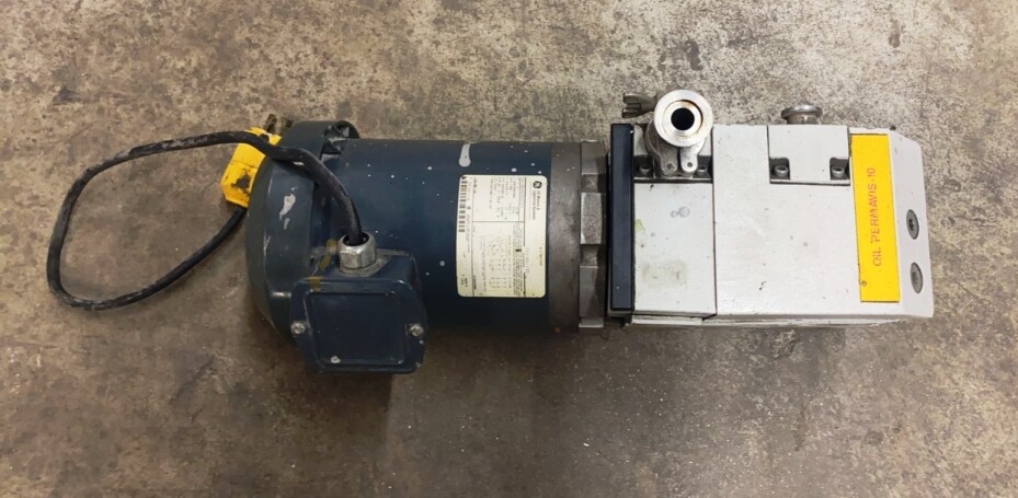 LEYBOLD TRIVAC VACUUM PUMP D8B 91256-2 GE AC MOTOR MOD:5K49PN4167 | eBay