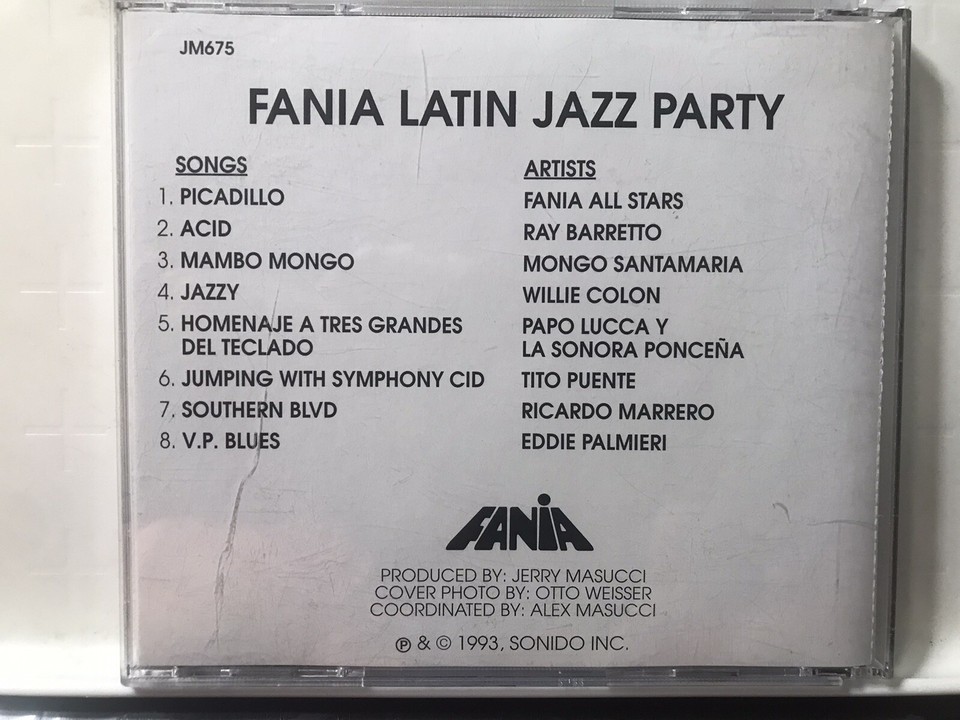 Rare CD First Pressing Fania Latin Jazz Party Picadillo Ricardo Marrero ...