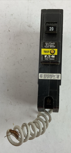 CUTLER HAMMER BR120AF ARC FAULT CIRCUIT BREAKER 20AMP 1POLE 120VAC | eBay
