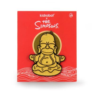 Kidrobot x Simpsons - Golden Homer Buddha - 1.5" Enamel Pin - SDCC 2020 ...