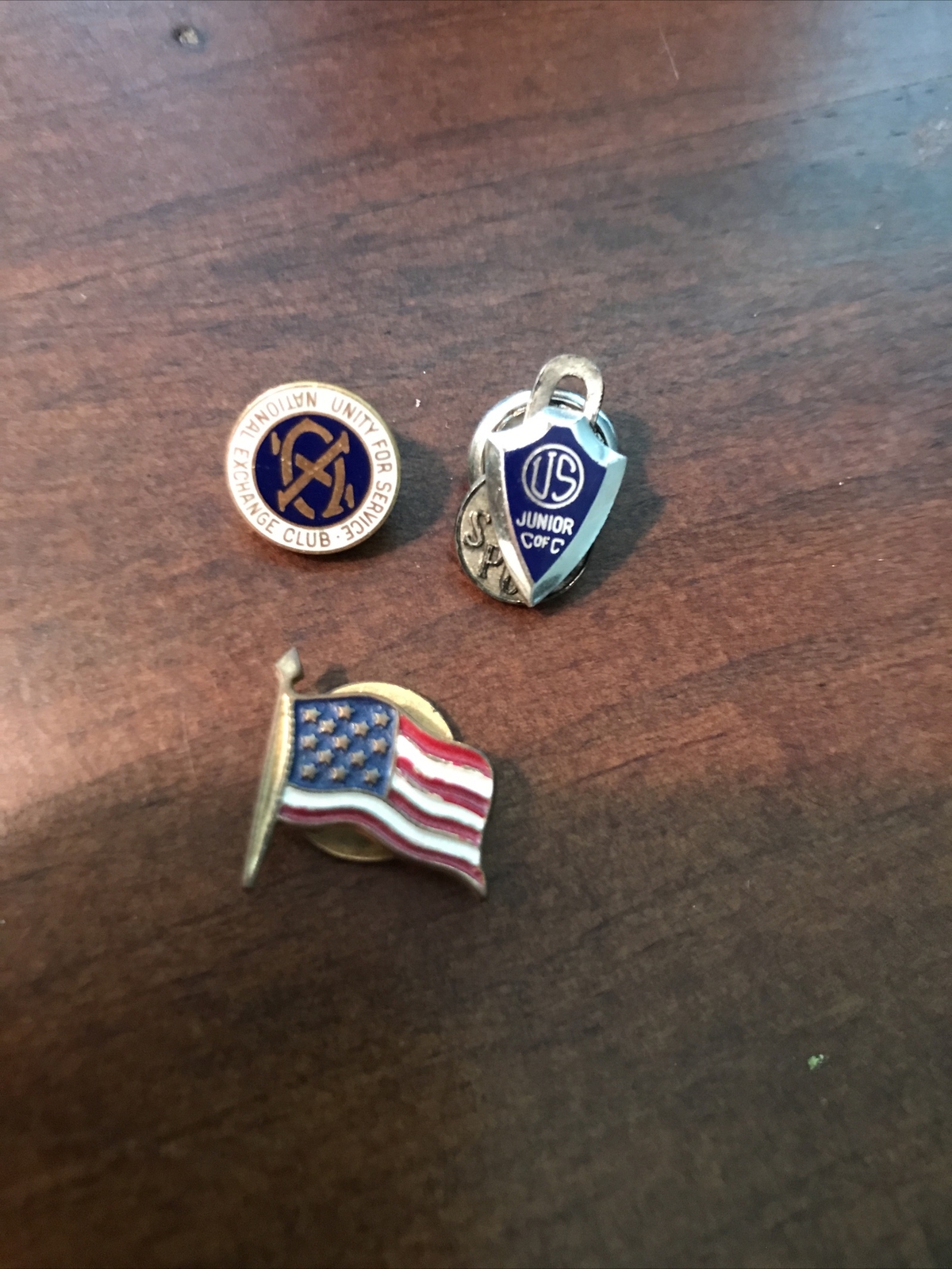 3 Vintage National Exchange Club American Flag Junior Chamber ...