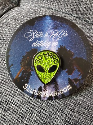 Alien Go Hard Pin - 1 Inch Hat Pins Space Alien Head Lapel New | eBay