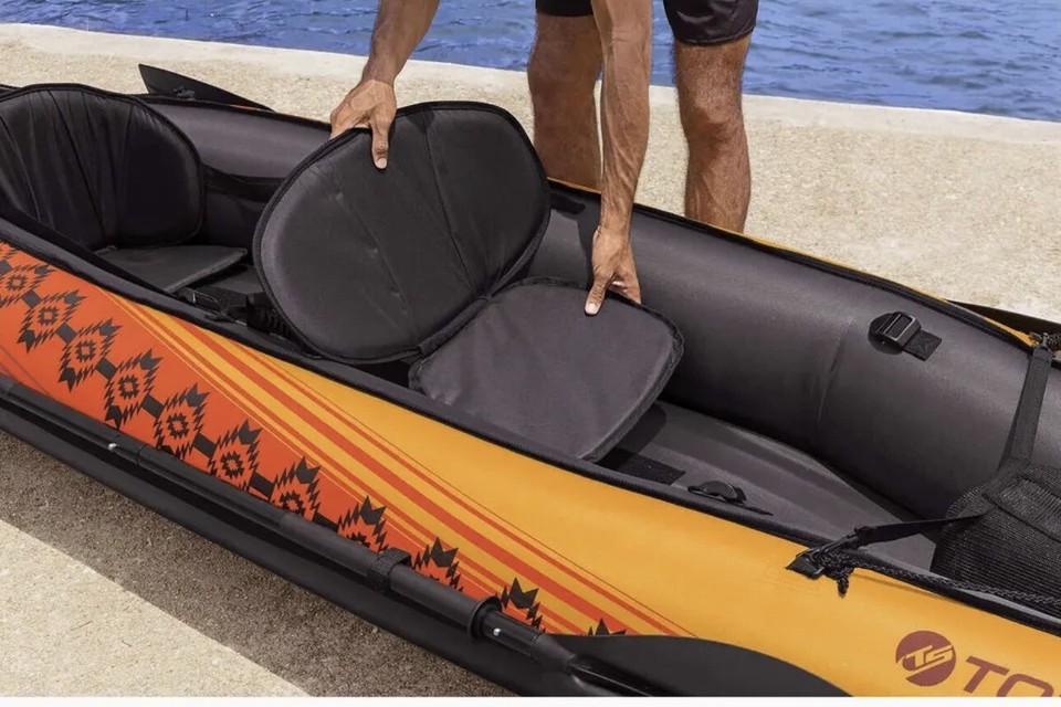 10 ft 2 Person Tobin Sports Wavebreak Kayak tandem paddles and pump ...