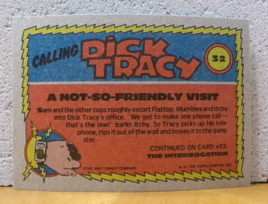 VINTAGE COOL DICK TRACY MOVIE TRADING CARD SERIES A NOT-SO-FRIENDLY ...