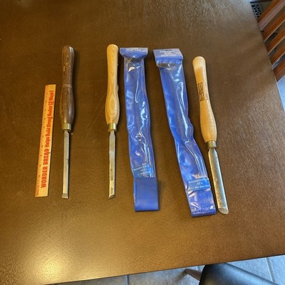 (3) Hallamshire Craft Tools Sheffield Eng. Lg Wood Turning Tools ...