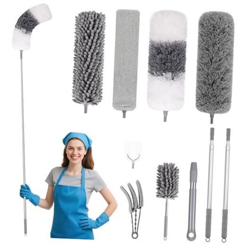 PHABLUS 10 PCS Dusters for Cleaning, Microfiber Duster with Extension ...
