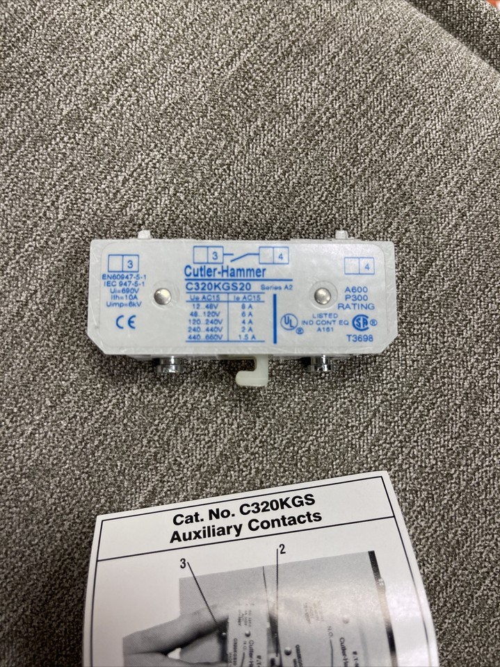C320KGS20 CUTLER HAMMER AUXILIARY CONTACT 1N0 NEW | eBay