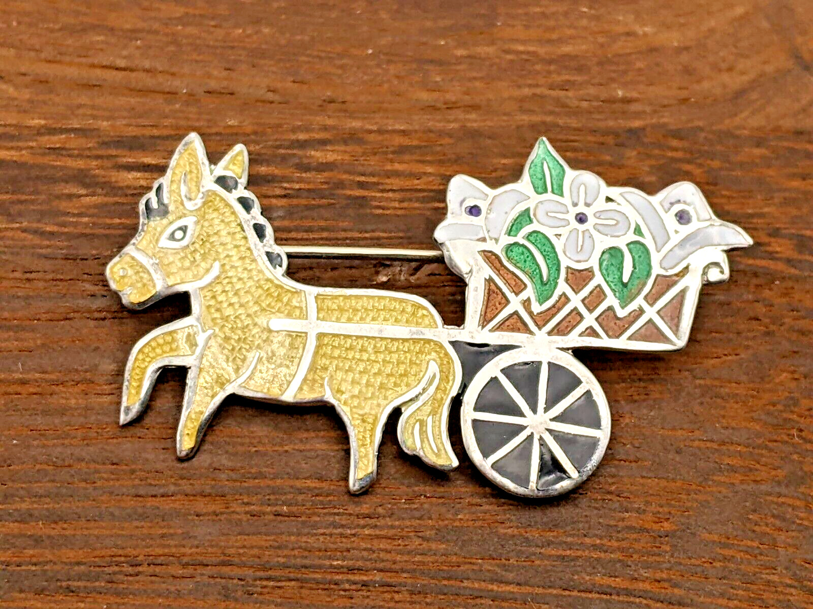 Vintage JF Federico Jimenez Burro & Cart Mexico Sterl… - Gem