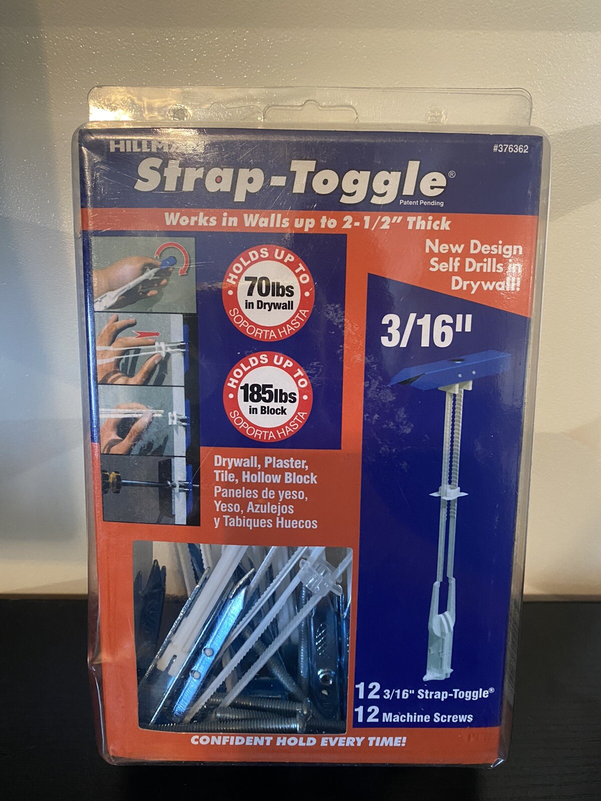 The Hillman Group 3/16 Inch Strap Toggle Anchors Self Drill for sale ...