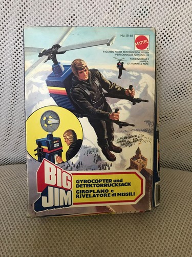 MIB MISB MOC BIG JIM MATTEL GYROCOPTER & DETECTION BACKPACK VINTAGE ...
