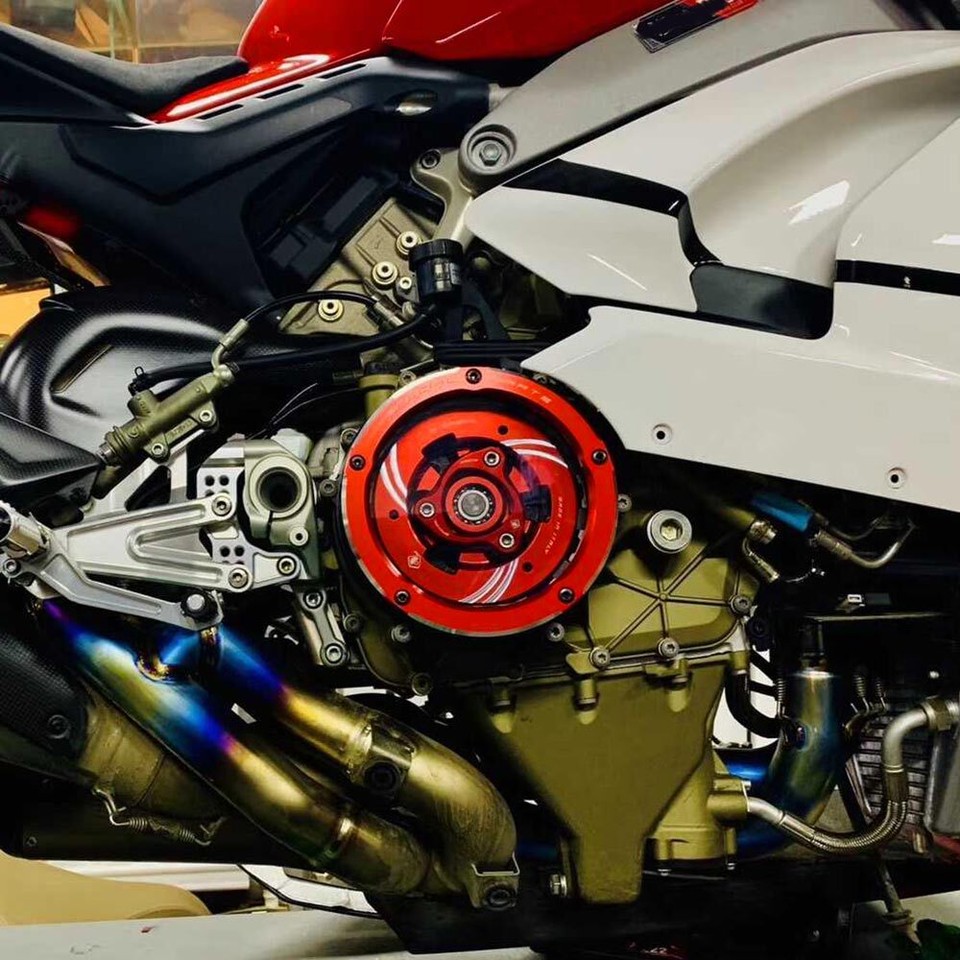 For Ducati 1199 959 Panigale V2 CNC Racing Clear Clutch Cover & Spring ...