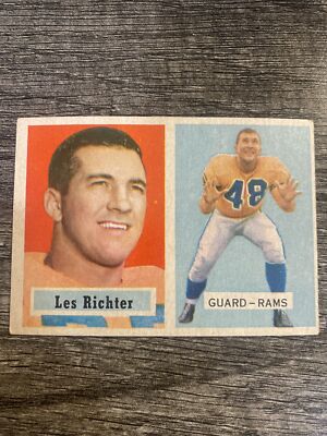 1957 Topps Football Card # 10 Les Richter (HOF) - LA Rams COMPLETE YOUR ...
