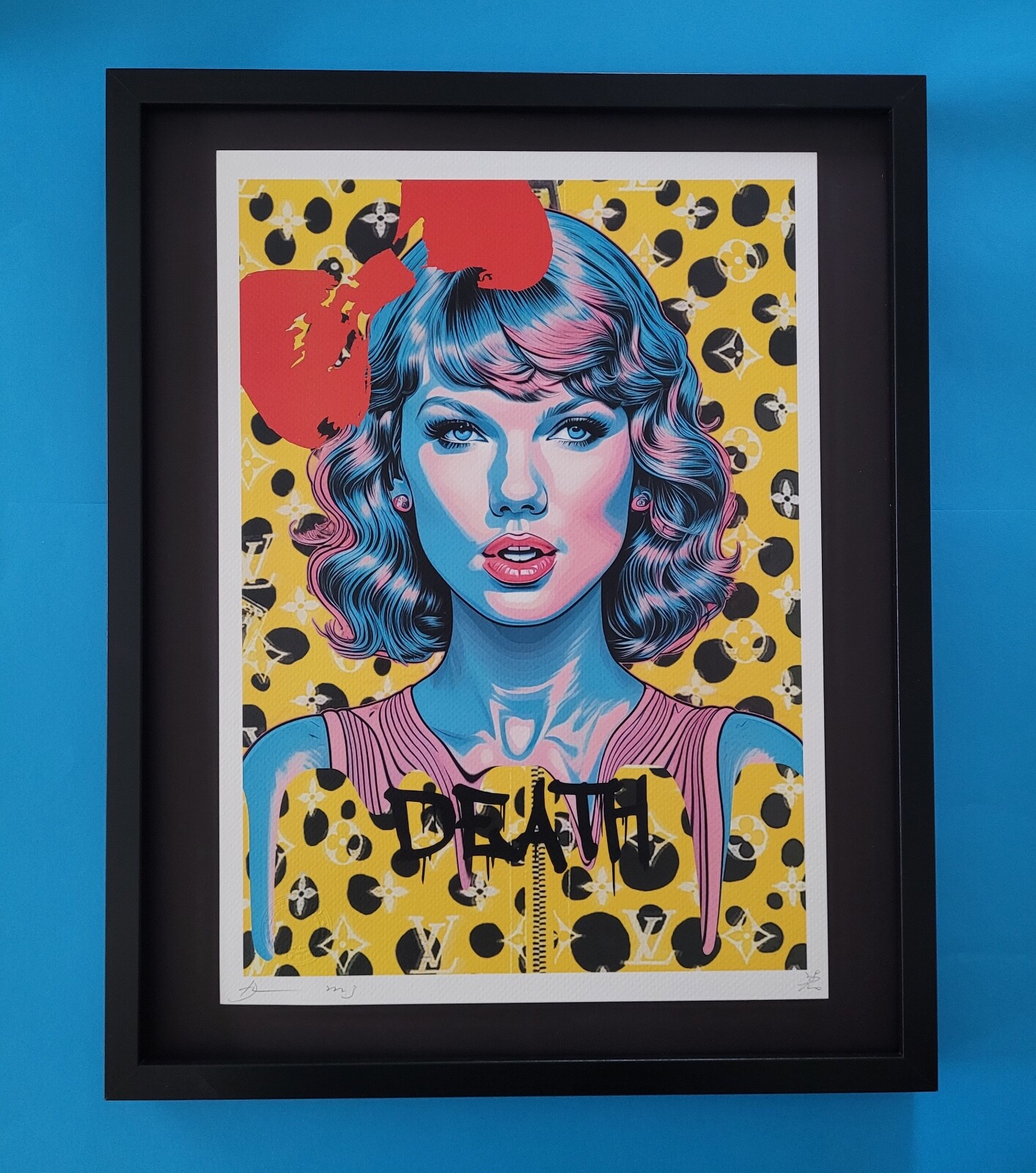 DEATH NYC Hand Signed LARGE Print Framed 16x20in COA TAYLOR SWIFT ...