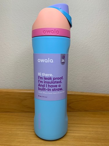 NEW Owala "In Bloom" 24oz Free Sip Spring Blue, Pink, Peach Stainless ...