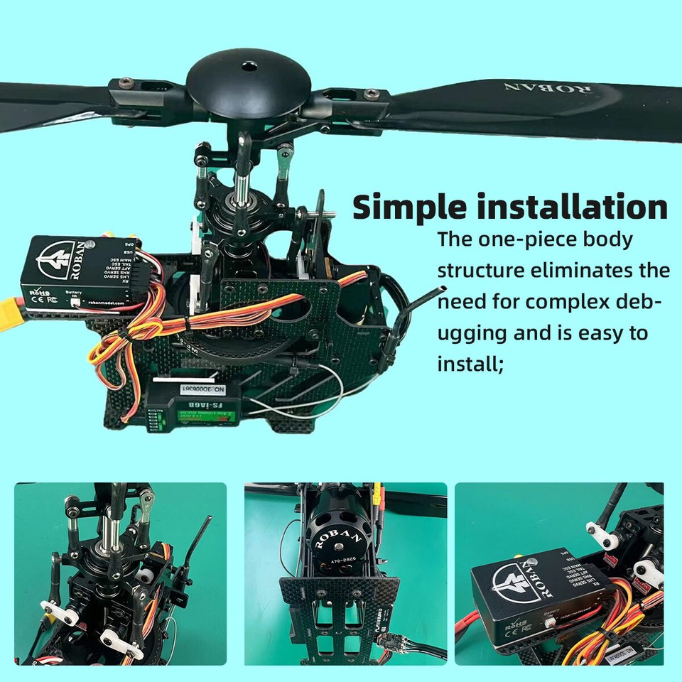 Roban RTF 470Size B206 CAL FIRE RC Helicopter Red White Model GPS Auto ...