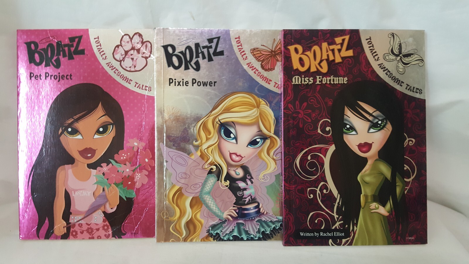 Bratz Books Set of 3. Miss Fortune, Pixie Power and Pet Project 2007 ...