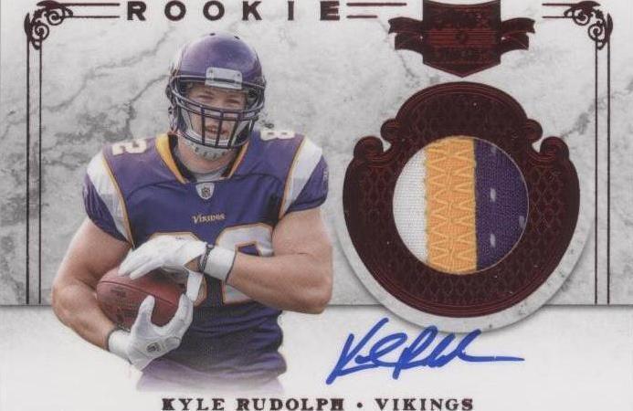 2011 Panini Plates & Patches - RPS Rookie Jersey Autograph Kyle Rudolph ...