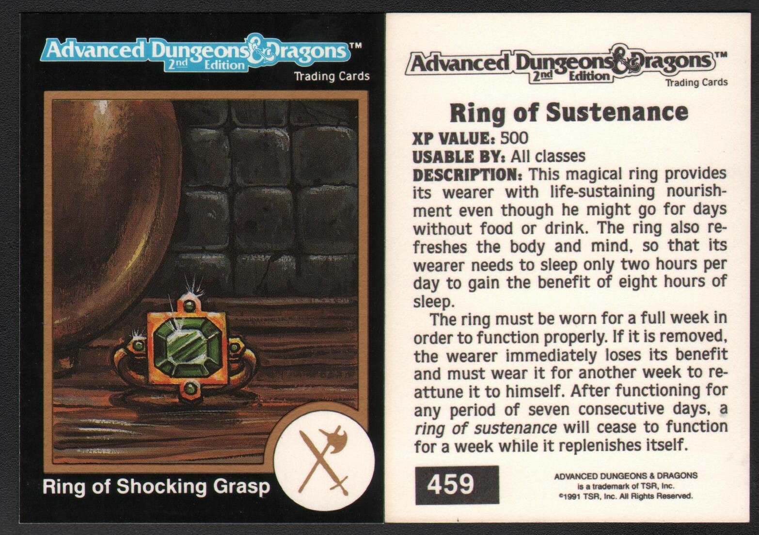 1991 TSR AD&D Gold Border Fantasy Art Card 459 Dungeons & Dragons ...