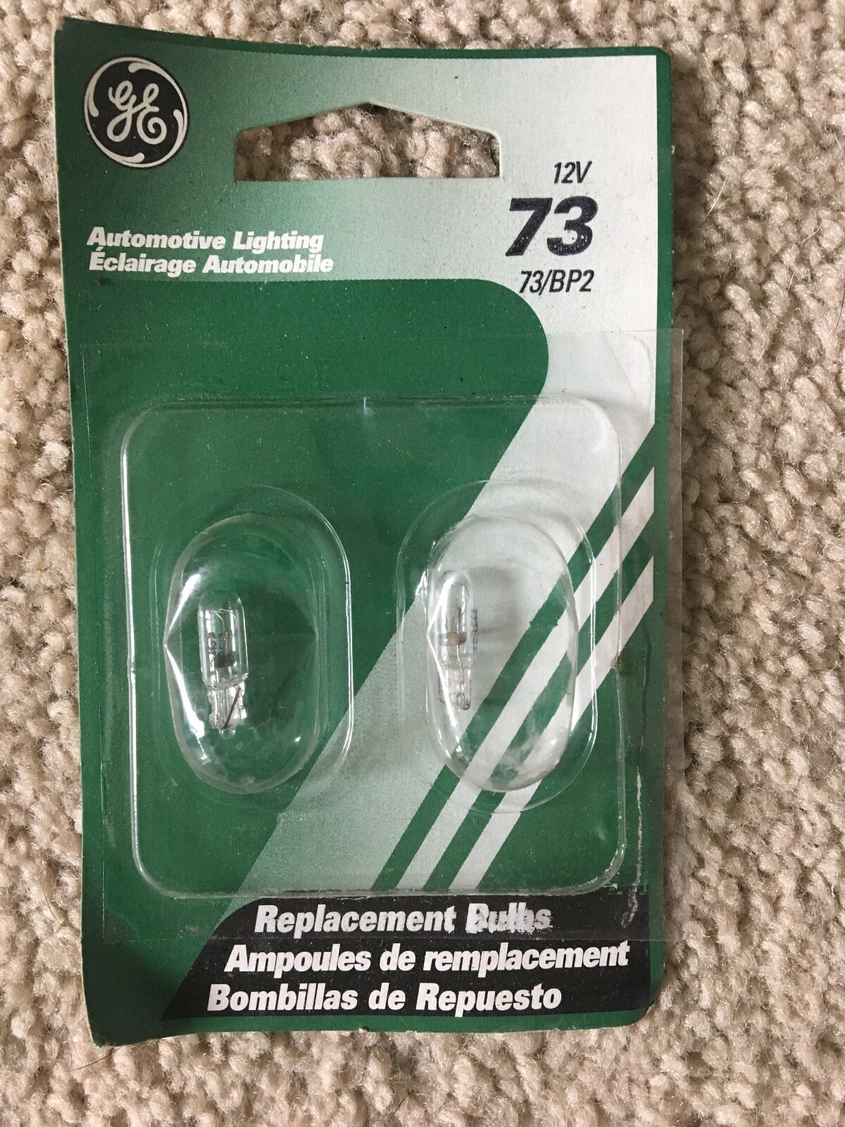 GE Automotive Lighting Replacement Bulbs 12V 73/BP2 (Pack of 2) | eBay