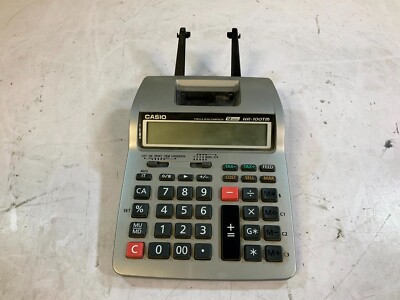 Casio HR-100TM Printing Calculator Gray 12-Digit Display Battery ...
