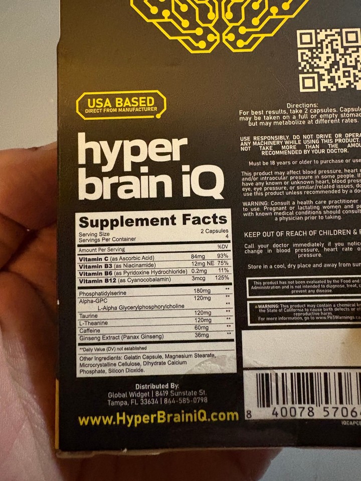 hyper brain iQ 8 capsules | eBay