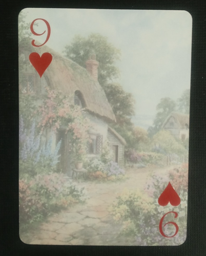 Masterpiece Playing Card The Old Garden Path 9 Hearts | eBay