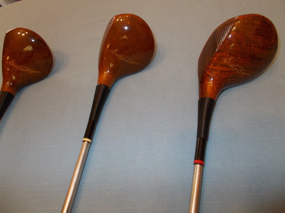RARE - WALTER HAGEN, 20th Century Golf Drivers, 3 Woods BAKELITE sole ...