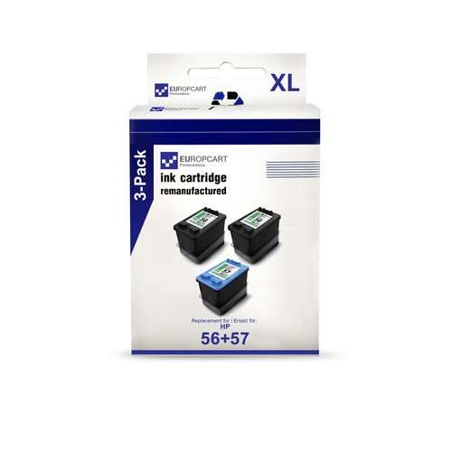 3x Europcart Inchiostro 2+1 Alternativo F R HP 7960 7760 7345 7450 7550 ...