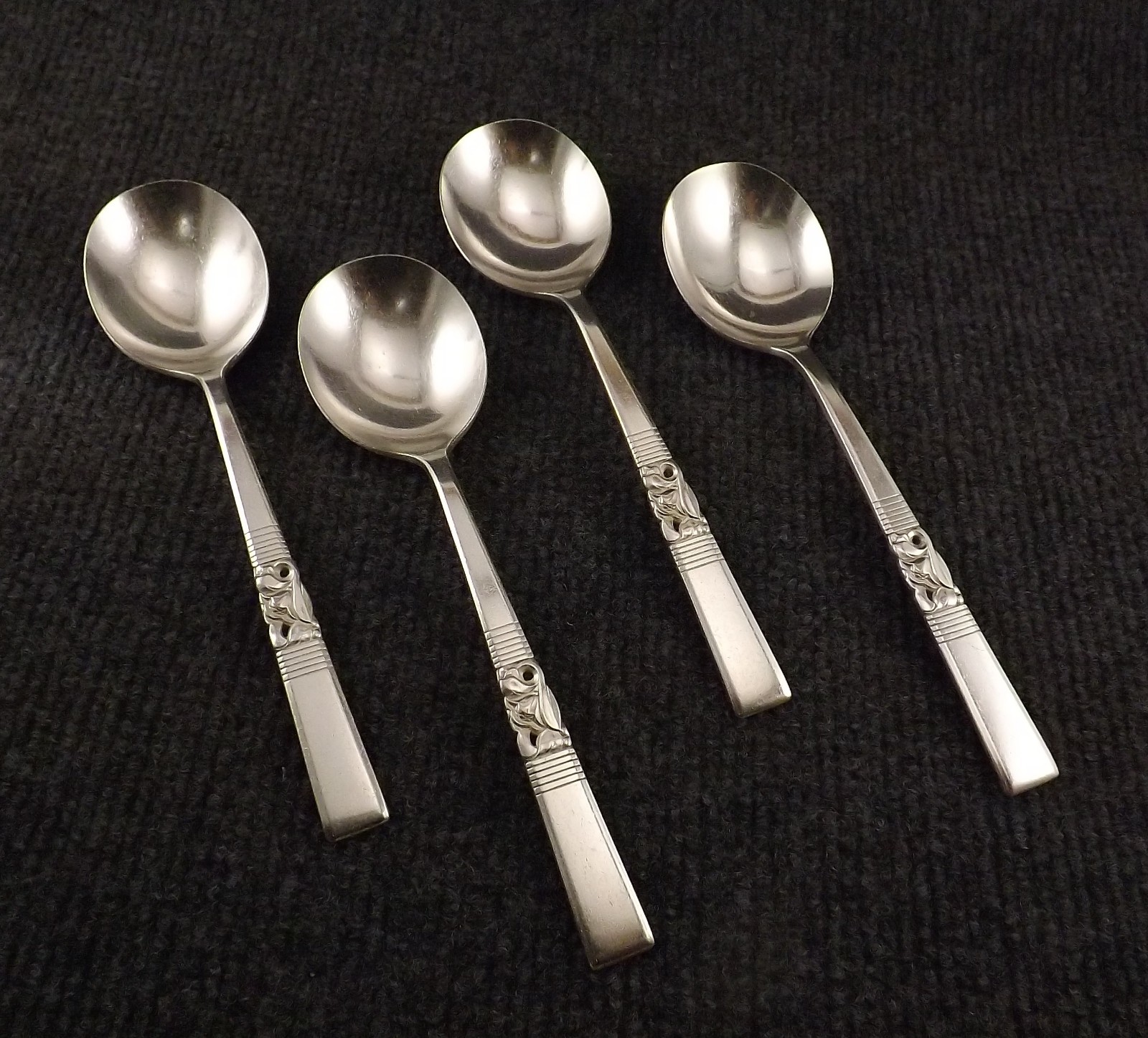 Oneida Community Morning Star Lot of 4 Gumbo Spoons Silverplate-2 Sets ...