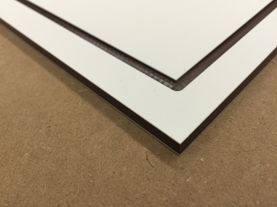 Arched House Number Sign Address Plaque White/Brown 1/4" King ColorCore ...