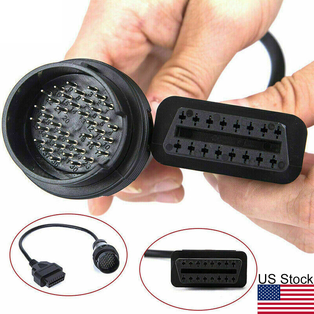 For Mercedes Benz 38 Pin to OBDⅡ 16 Pin Diagnostic Adapter Connector ...