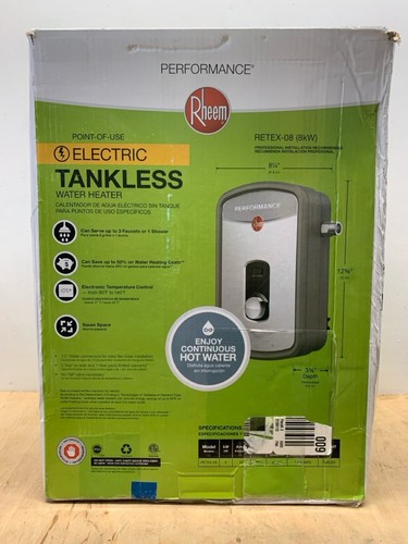 Rheem RETEX-08 8kW Electric Tankless Water Heater (E10036447 ...