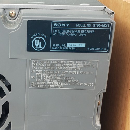 Sony MHC-NX1 HiFi Component System. 5-Disc. Double Cassette. With ...