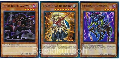 Yugioh Exarion Universe Beast King Barbaros Pitch-Black Warwolf Beast ...