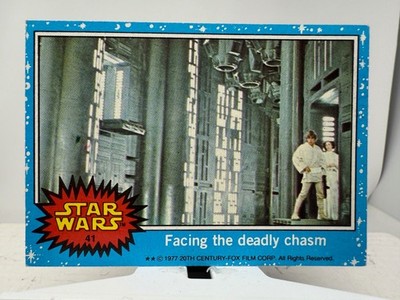 1977 Topps Star Wars #41 FACING THE DEADLY CHASM VG (A) | eBay