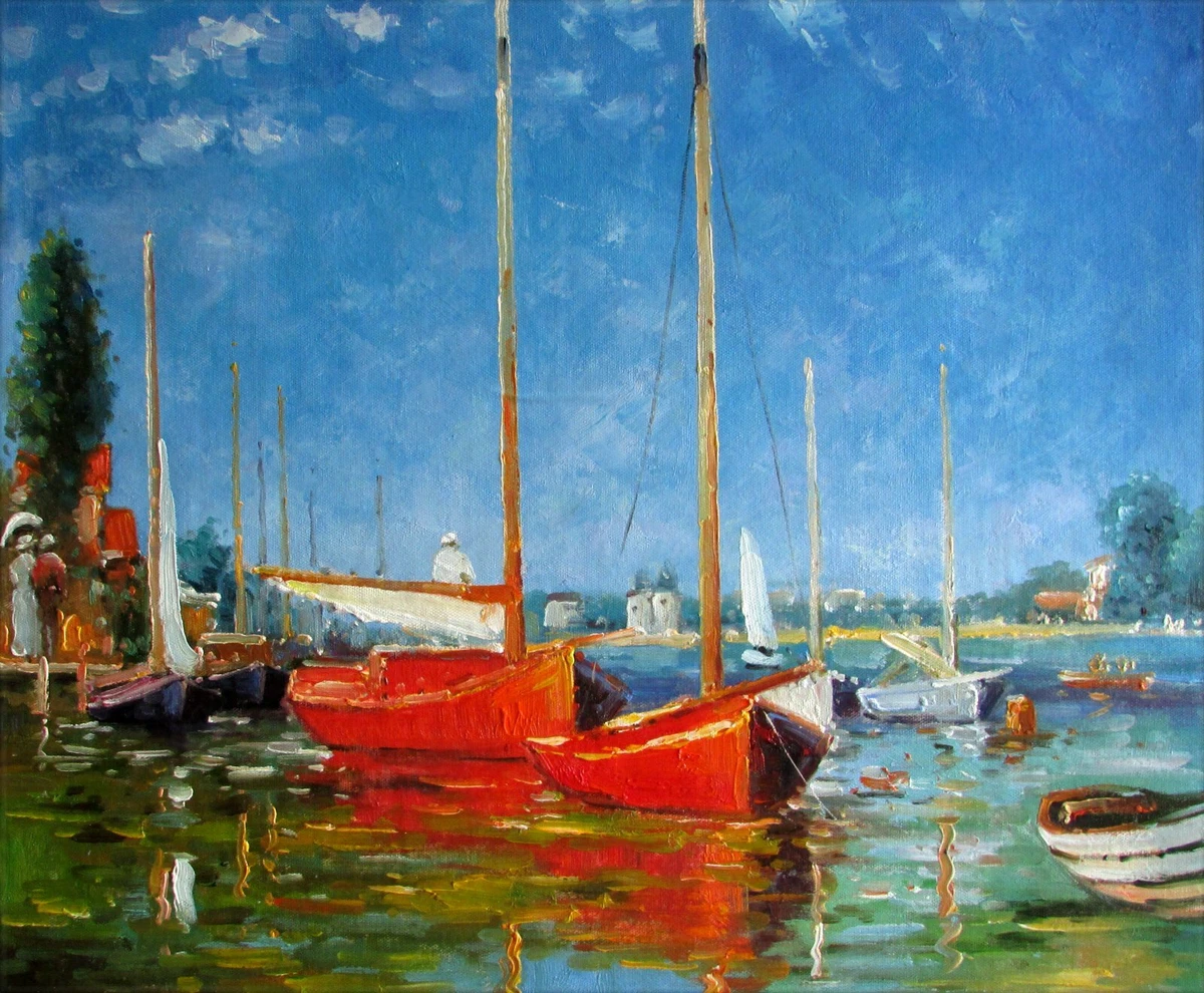 Red Monet Painting