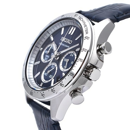 SEIKO SPIRIT SBTR019 Blue Dial Chronograph Stainless Steel Men's Quartz ...