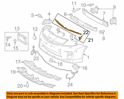 53395-47020 Toyota Seal, hood to front end panel 5339547020, New ...