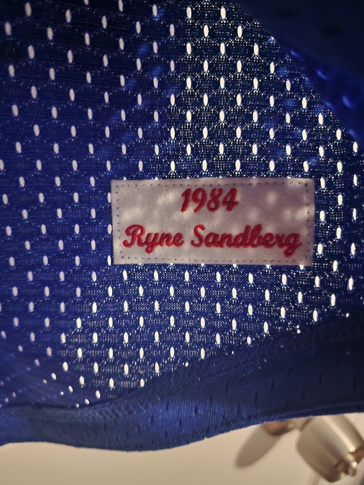 100% Authentic Mitchell & Ness Ryne Sandberg 1984 Cubs BP Jersey Sz 48 ...