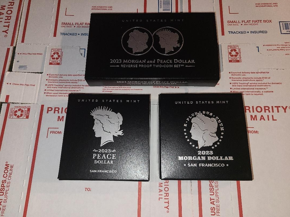 2023 Morgan & Peace Proof Dollars + 2023 Reverse Proof Dollars Lot 4 ...