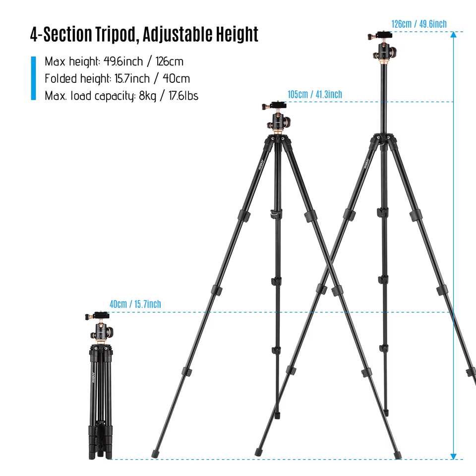 Q160SA Tripods Camera Tripod with Panoramic Ballhead Tripod for DSLR ...