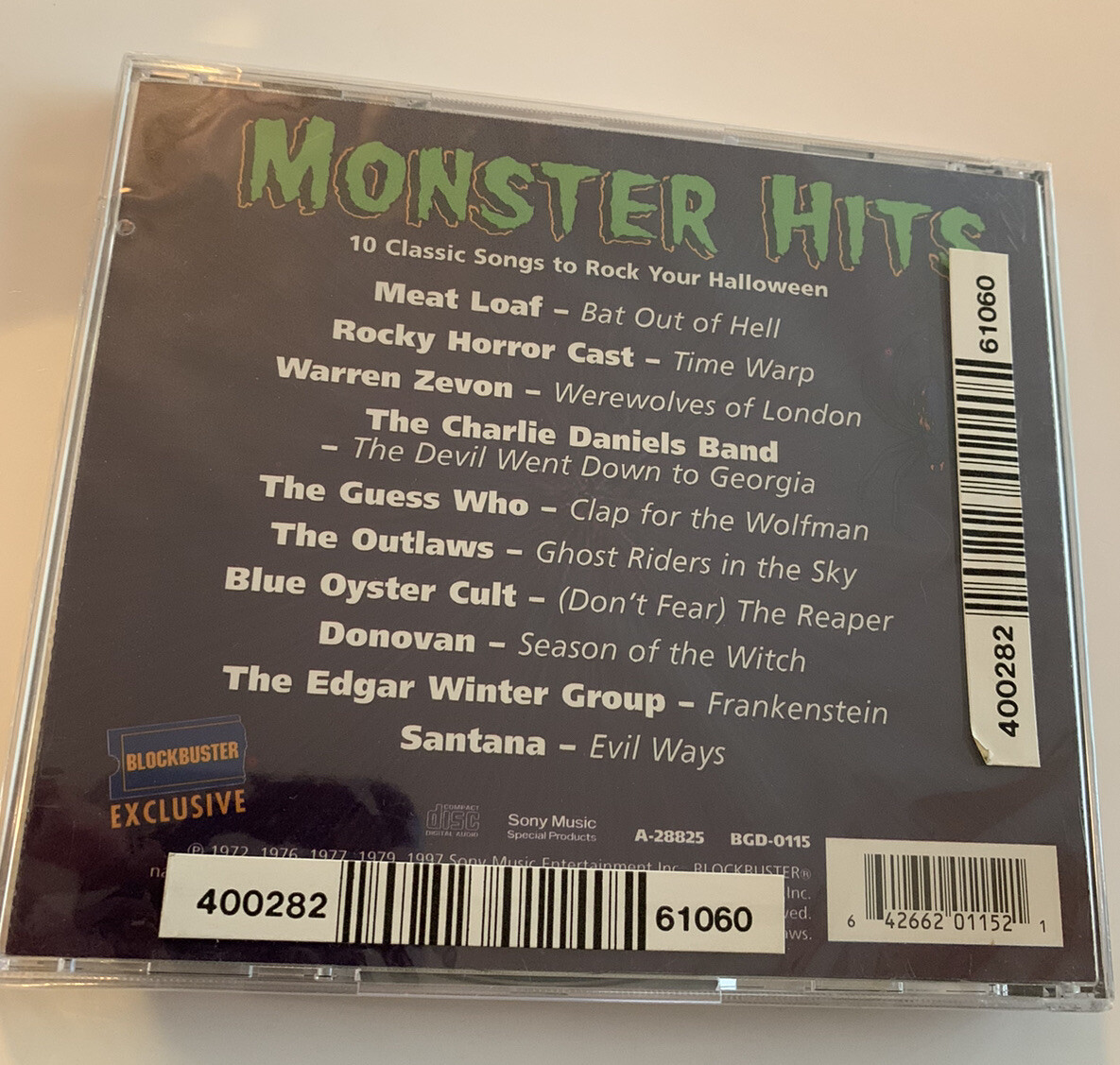 Monster Hits 10 Classic Songs To Rock Your Halloween CD 1997 Sony | eBay