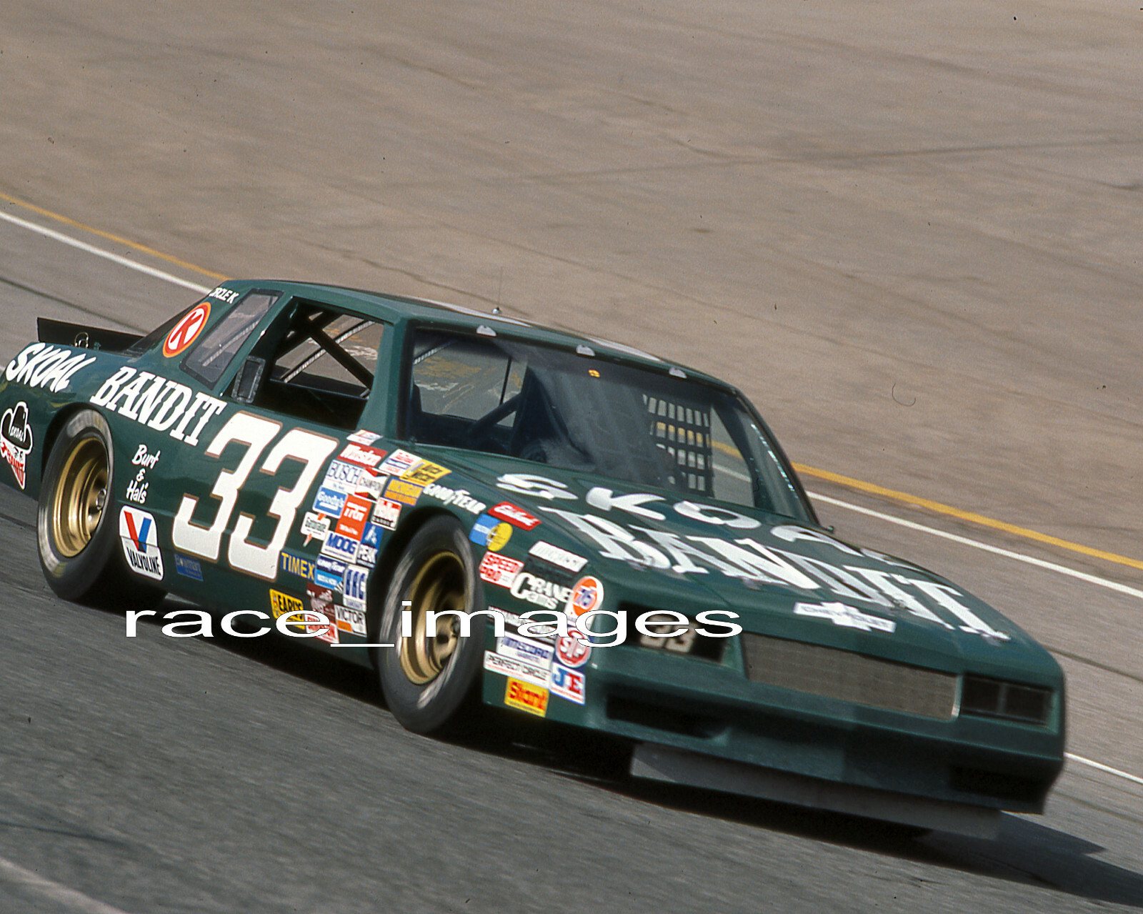 HARRY GANT #33 SKOAL BANDIT 1986 NASCAR ACTION SHOT 8x10 GLOSSY PHOTO ...