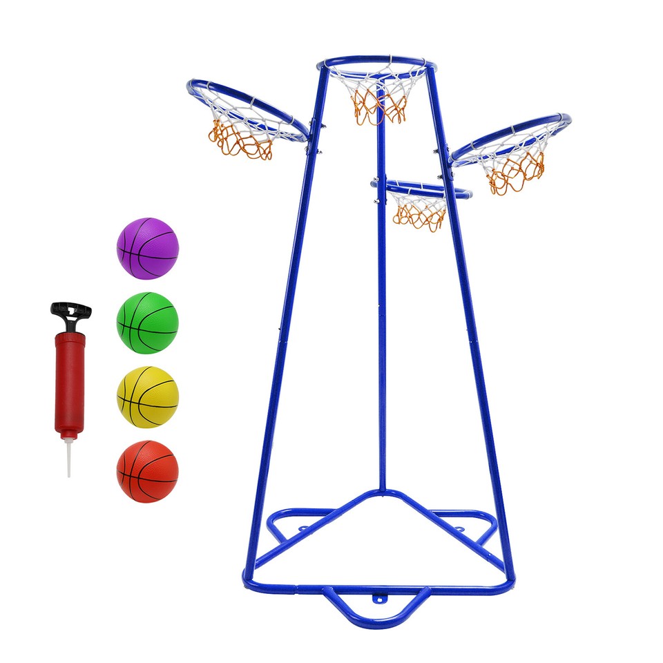 Early Learning 4 Hoop Kid Basketball Hoop Indoor/Outdoor Preschool Hoop ...
