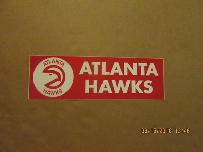 NBA Atlanta Hawks Vintage Circa 1980's Style#2 Basketball Bumper ...