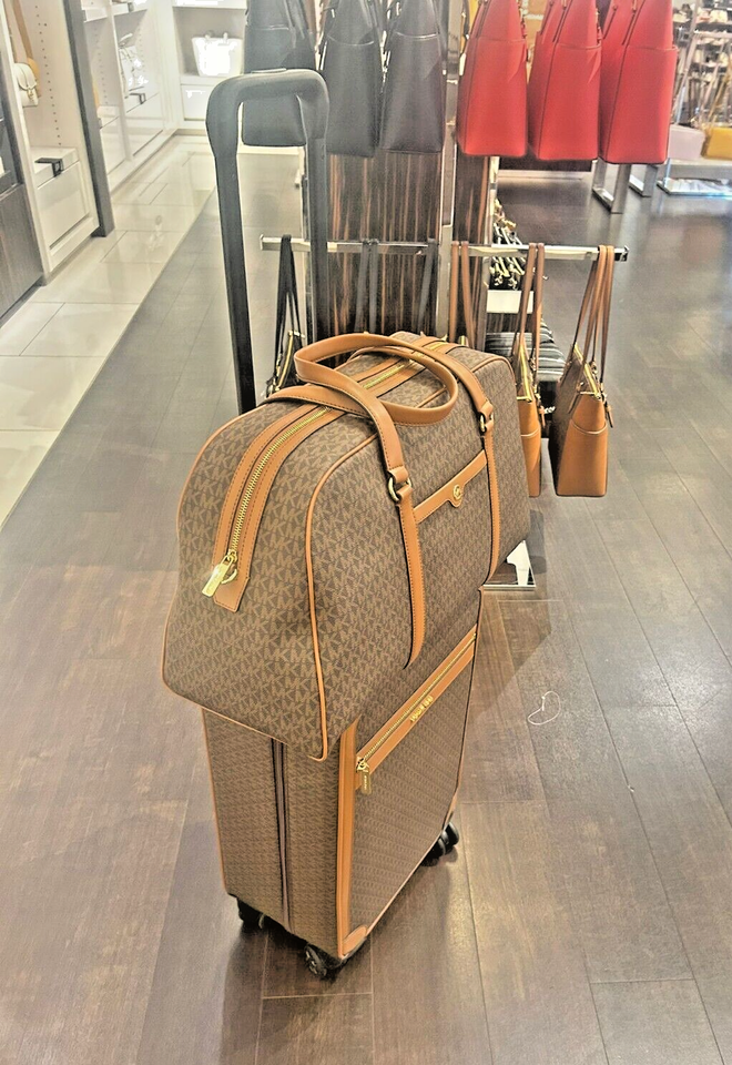 Michael Kors Women Travel Trolley Suitcase + Weekender Bag Combo Set ...