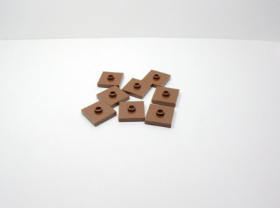 LEGO 8 Reddish Brown 2x2 Smooth Tile Plate w/ Stud G2 | eBay